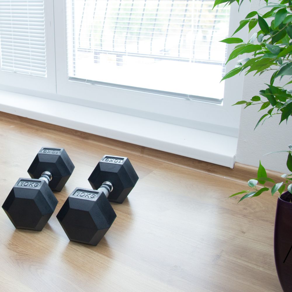 Hexagonal dumbbells pairs 4kg-35kg